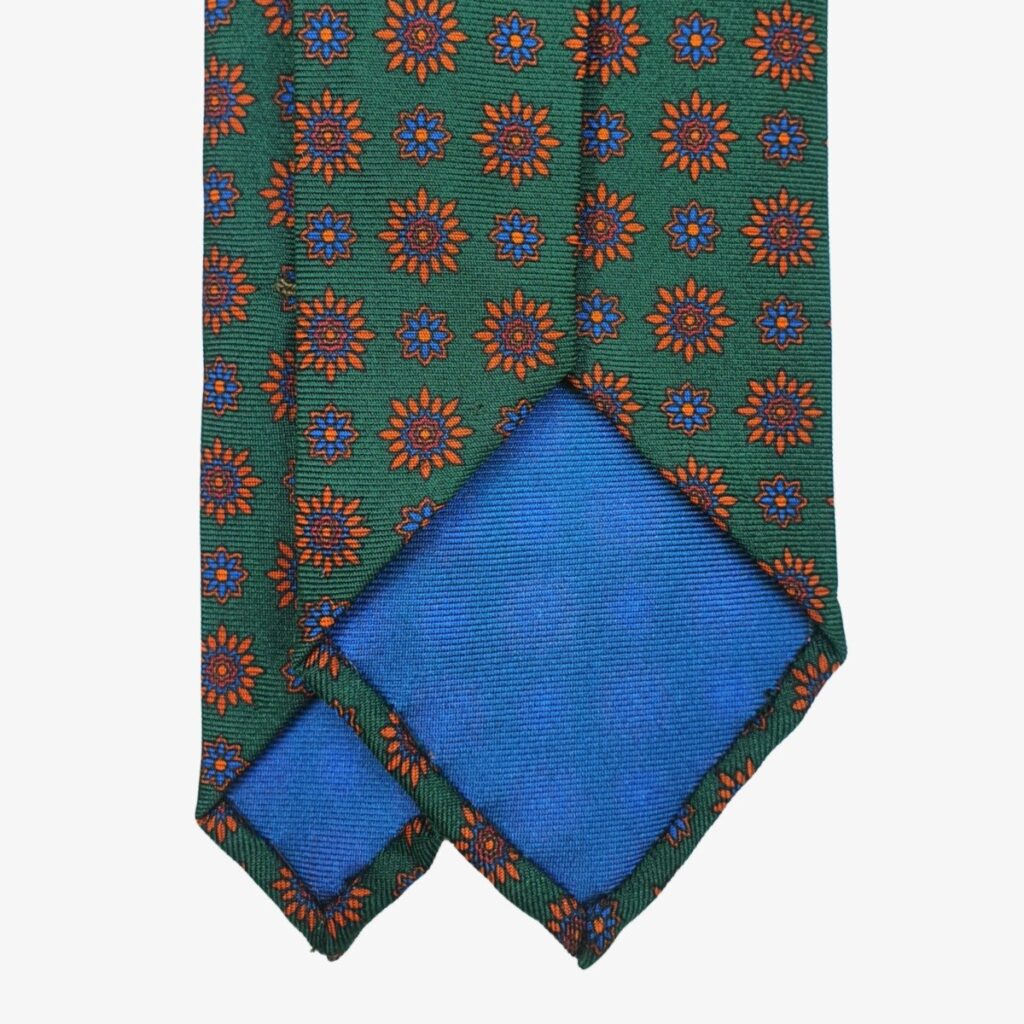 Shibumi Firenze Green Ancient Madder Silk Tie With Floral Pattern - The ...