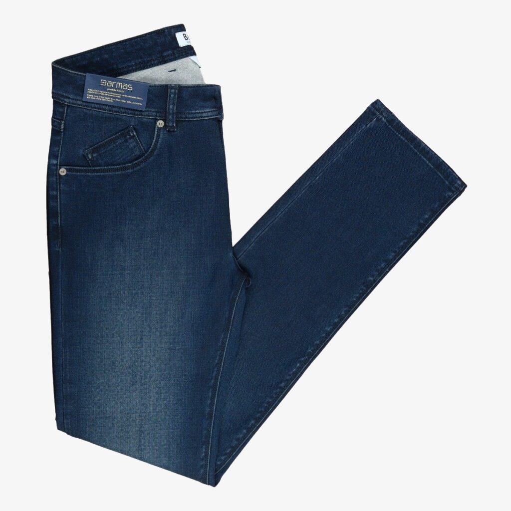Barmas Dean Dark Blue Slim Fit 10.5 Oz. Washed Jeans - The Noble Dandy