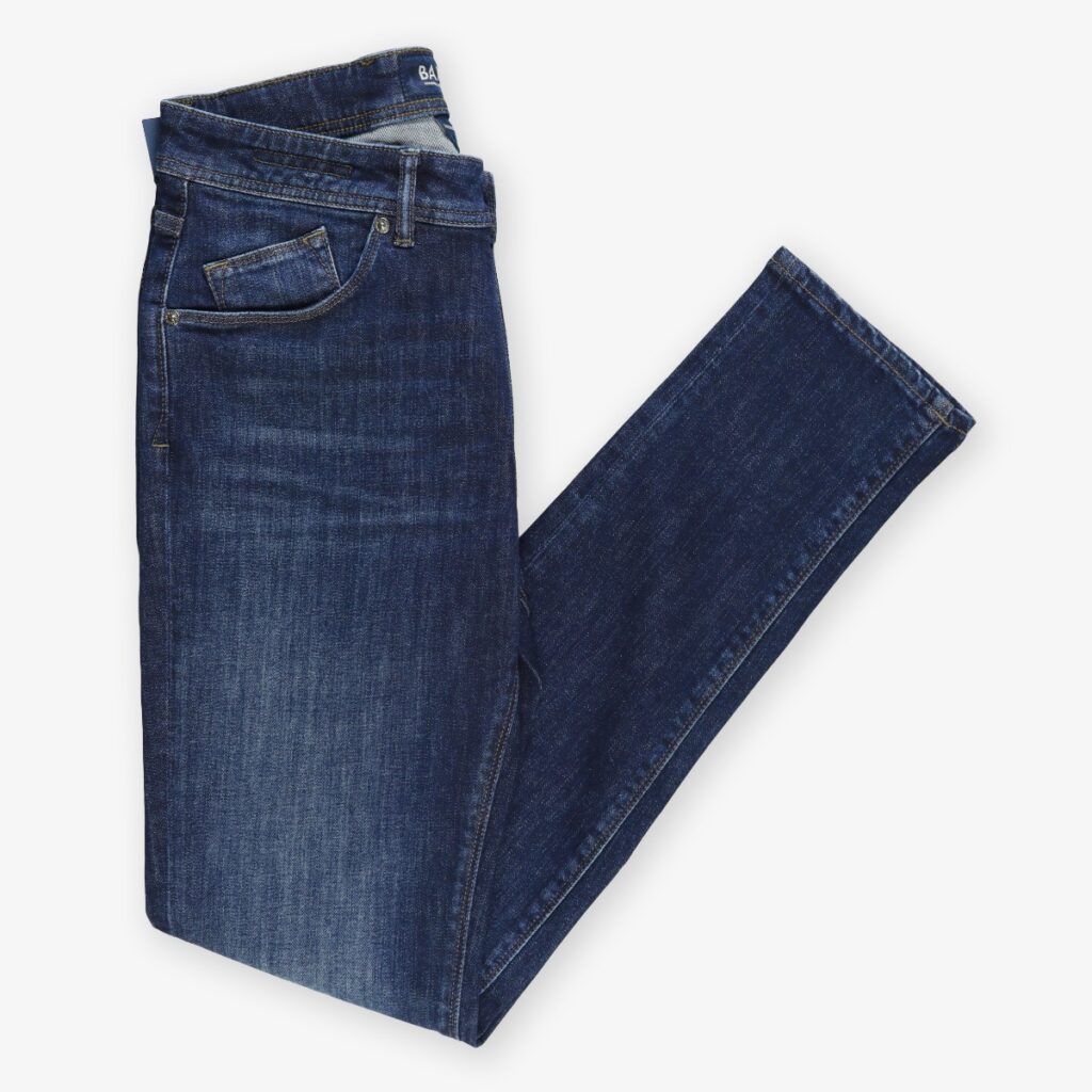 Barmas Dean Navy Slim Fit 12 Oz. Washed Jeans - The Noble Dandy