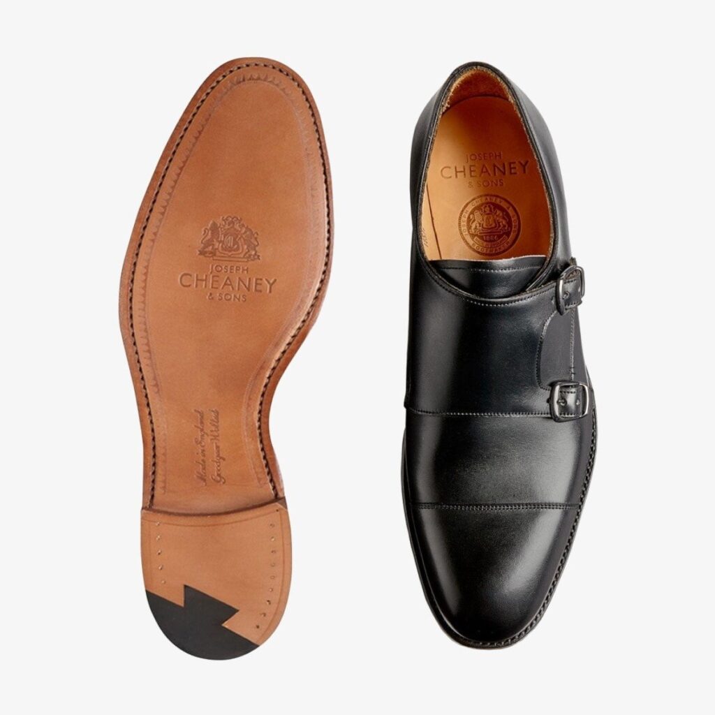 Cheaney Edmund Black Monk Strap Shoes - The Noble Dandy